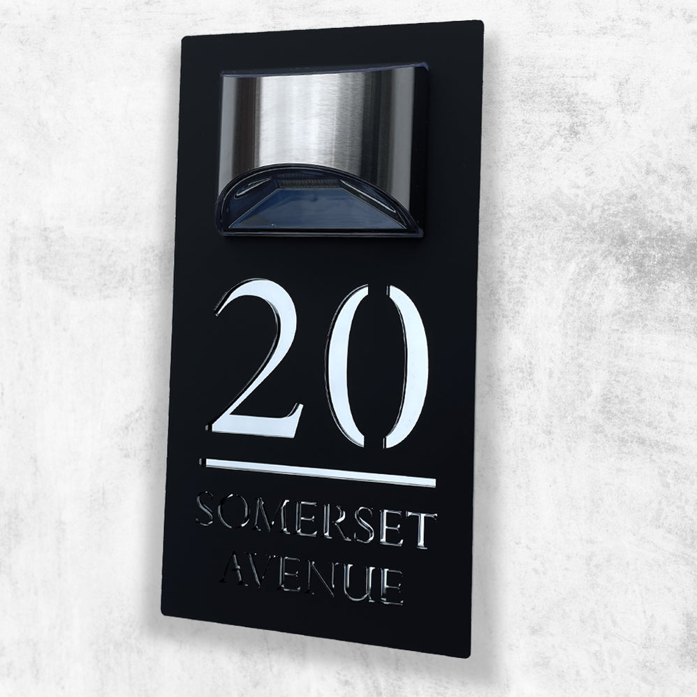 Illuminated Solar House Signs — Perfect House Signs