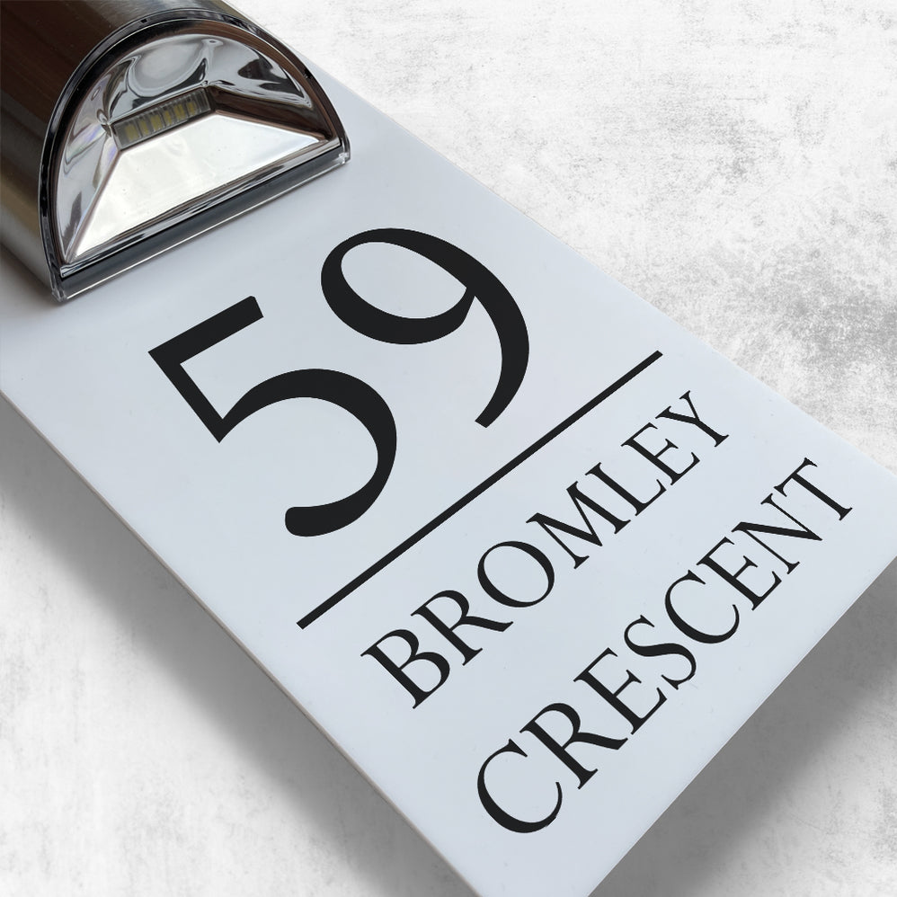 Illuminated Solar House Signs — Perfect House Signs