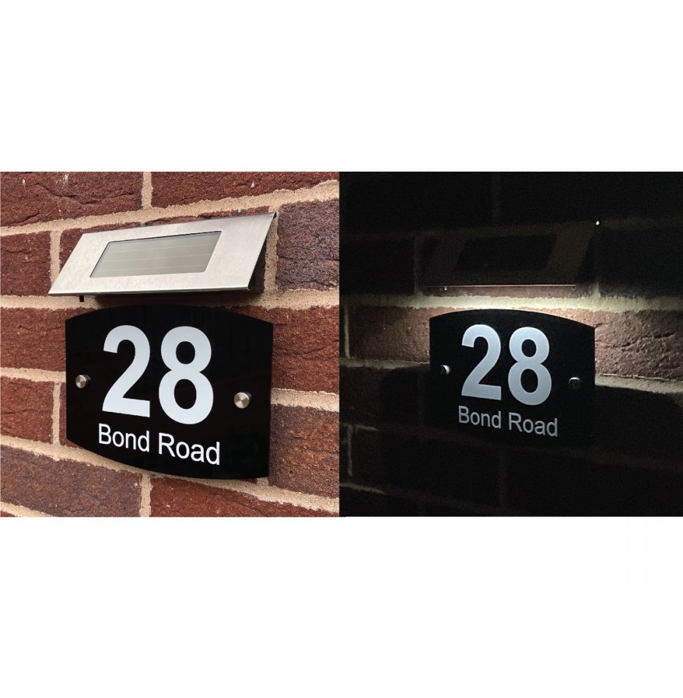 Illuminated Solar House Signs — Perfect House Signs