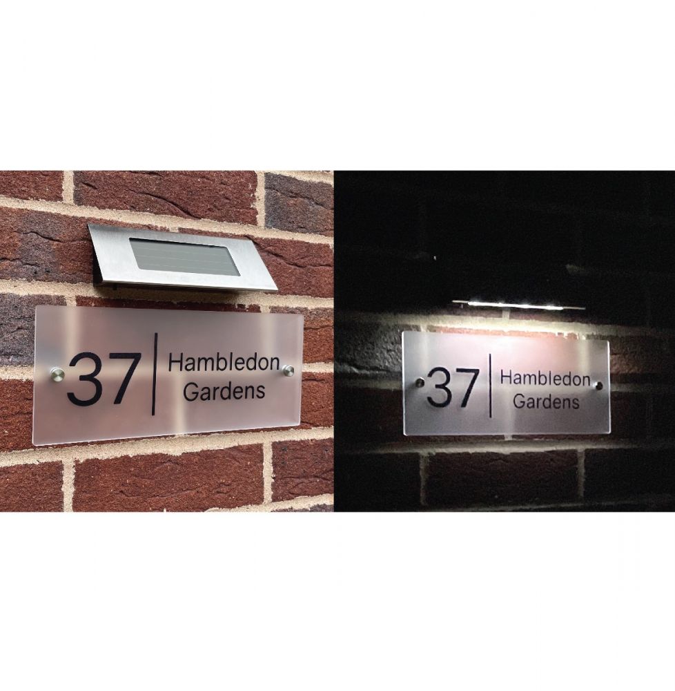 Illuminated Solar House Signs — Perfect House Signs