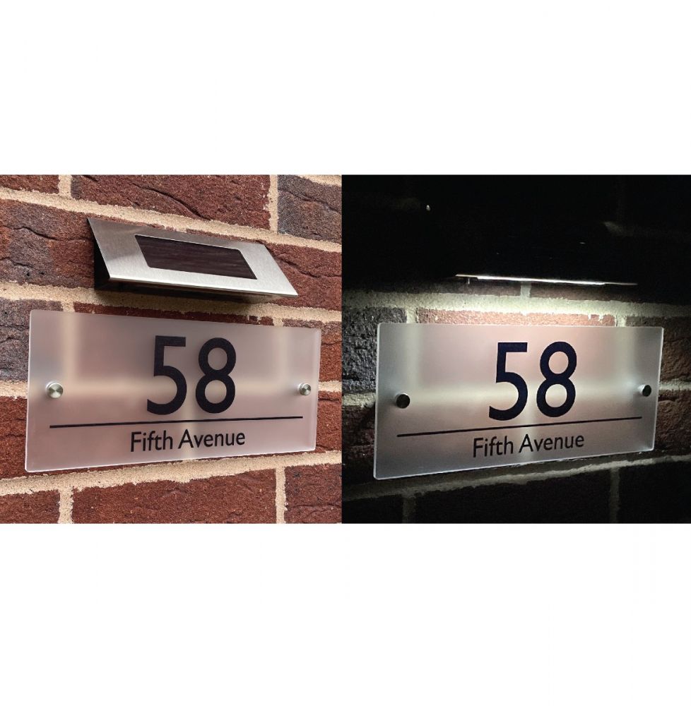 Illuminated Solar House Signs — Perfect House Signs