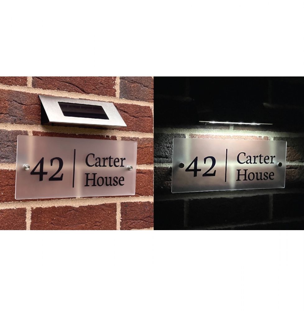 Illuminated Solar House Signs — Perfect House Signs
