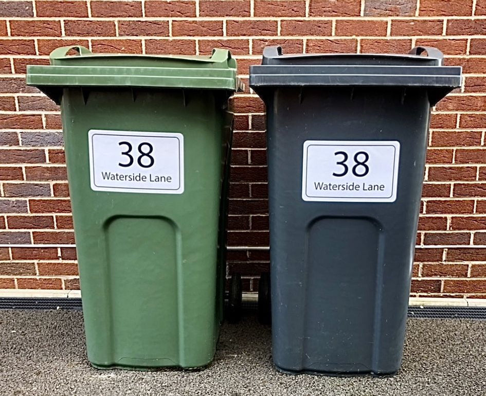 Extra Large Rectangle Shape Wheelie Bin Number Stickers 280mm x 180mm ...