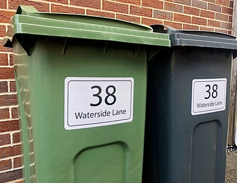Extra Large Rectangle Shape Wheelie Bin Number Stickers 280mm x 180mm ...