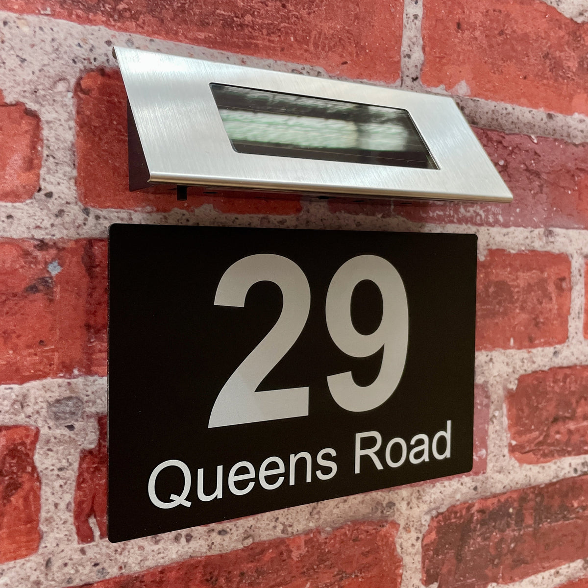 Spectrum Solar House Number Sign Bold With Solar Light Door Name Plaqu ...