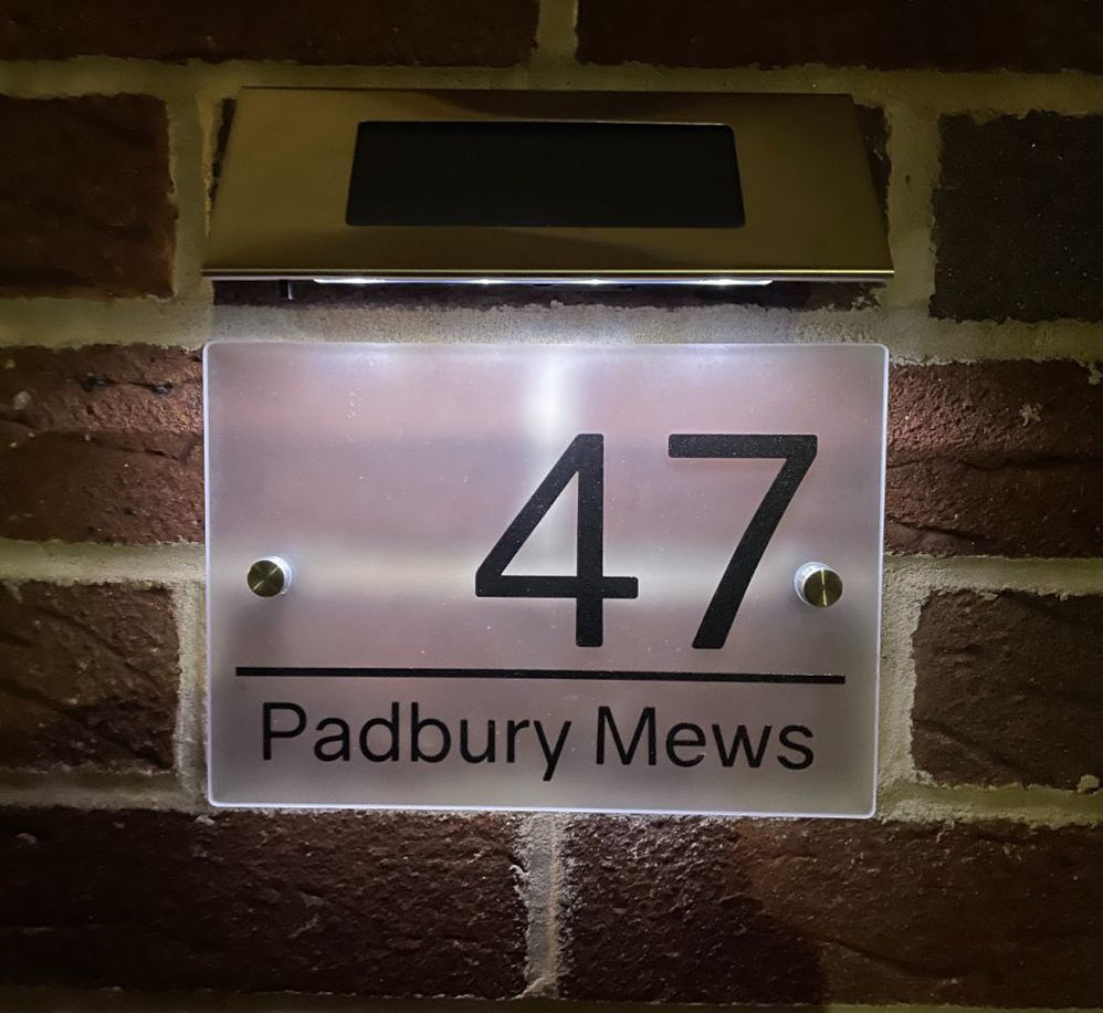 Illuminated Solar House Signs — Perfect House Signs