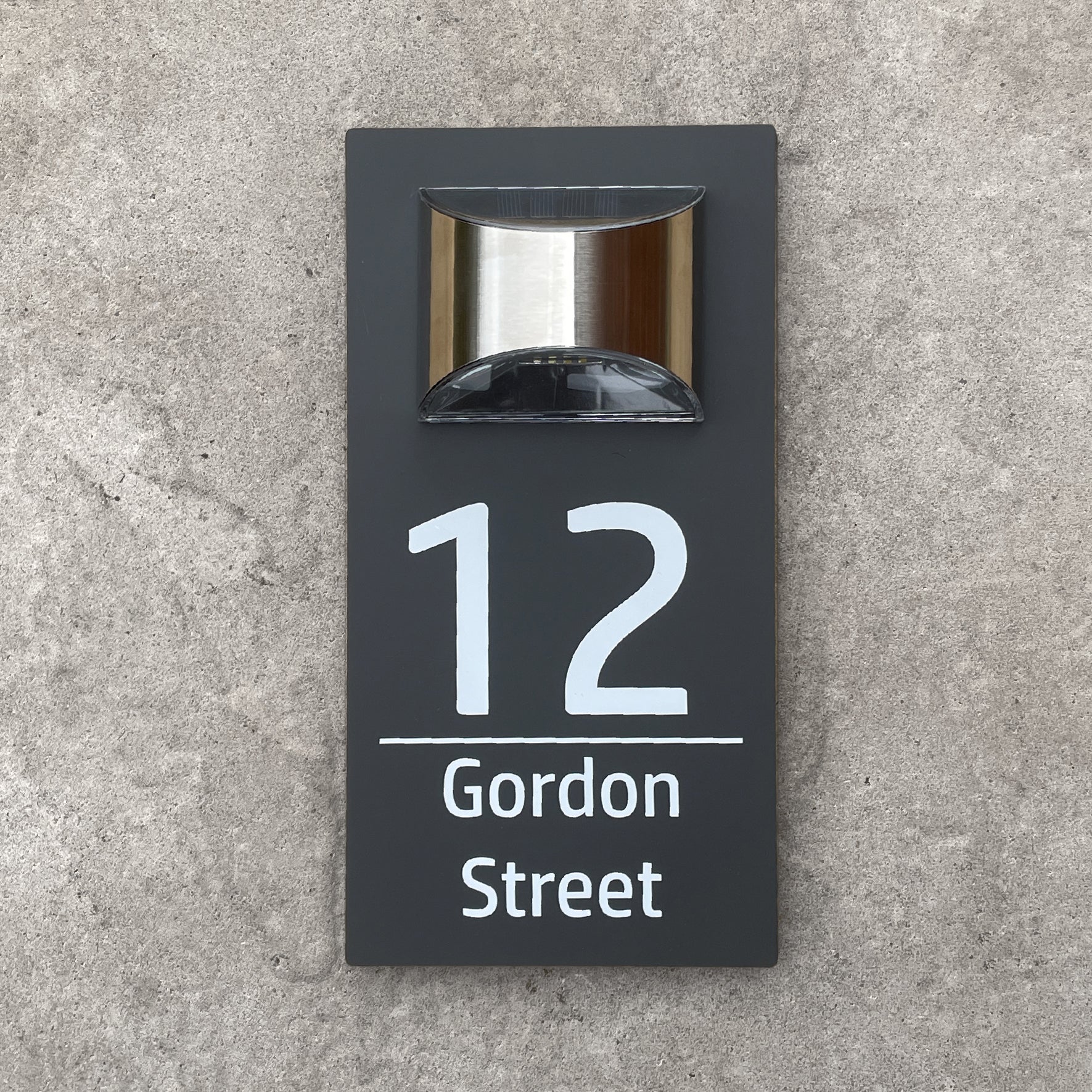 Grandeur Modern Solar House Number Sign With Solar Light Door Name Pla ...