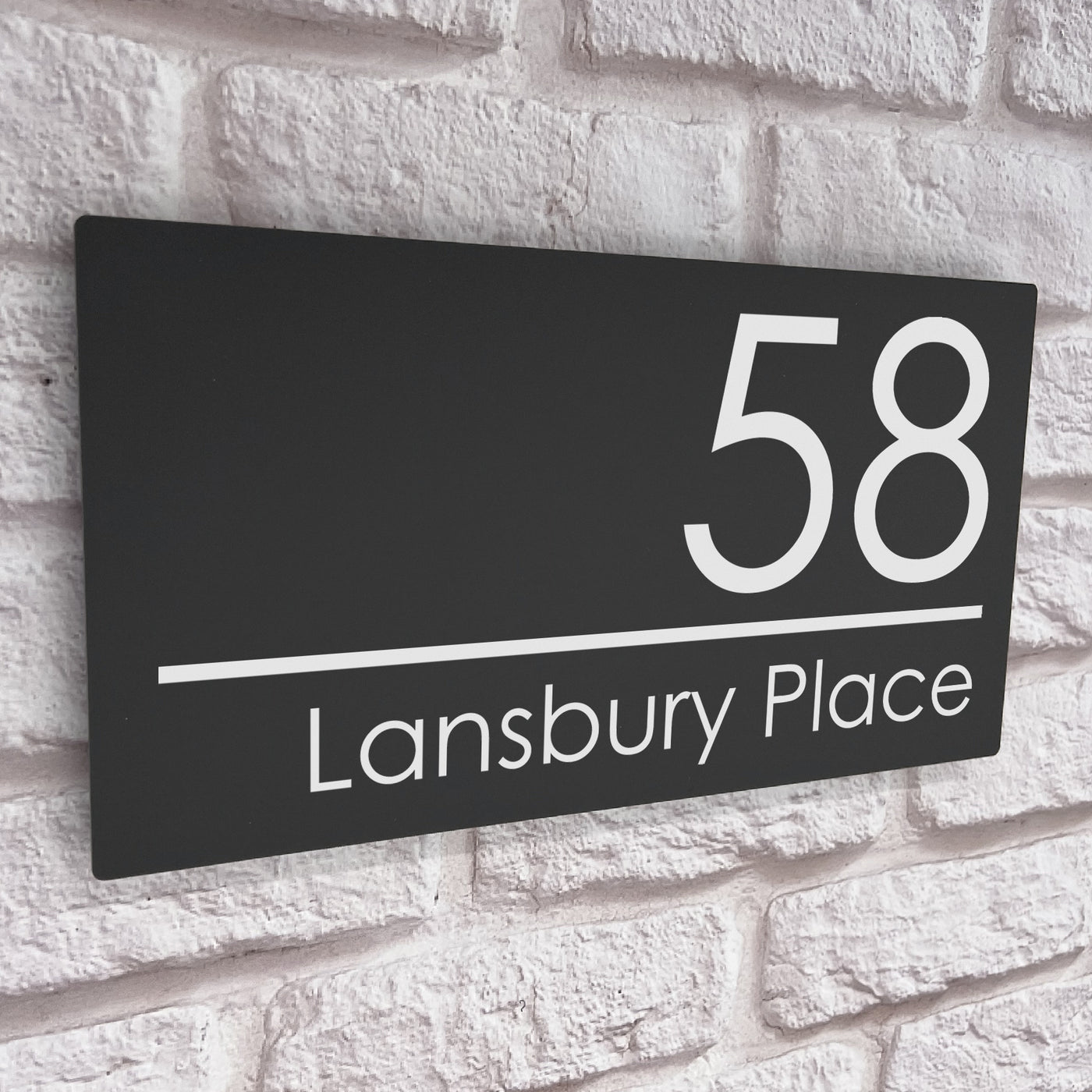 Large Spectrum House Number Sign Floating Style Door Name Plaque ...