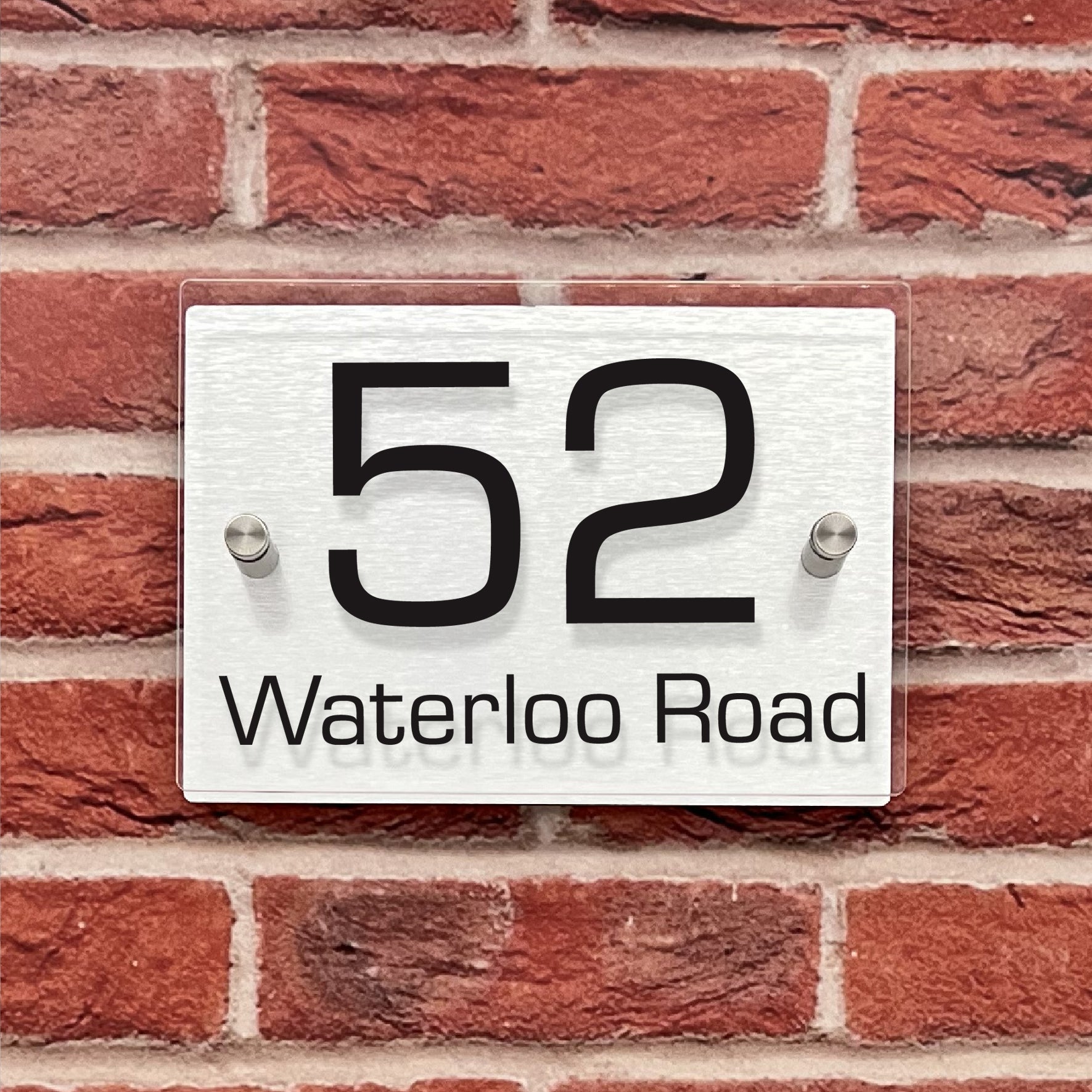 Prestige House Number Signs Clear Rectangle Style Door Name Plaque ...