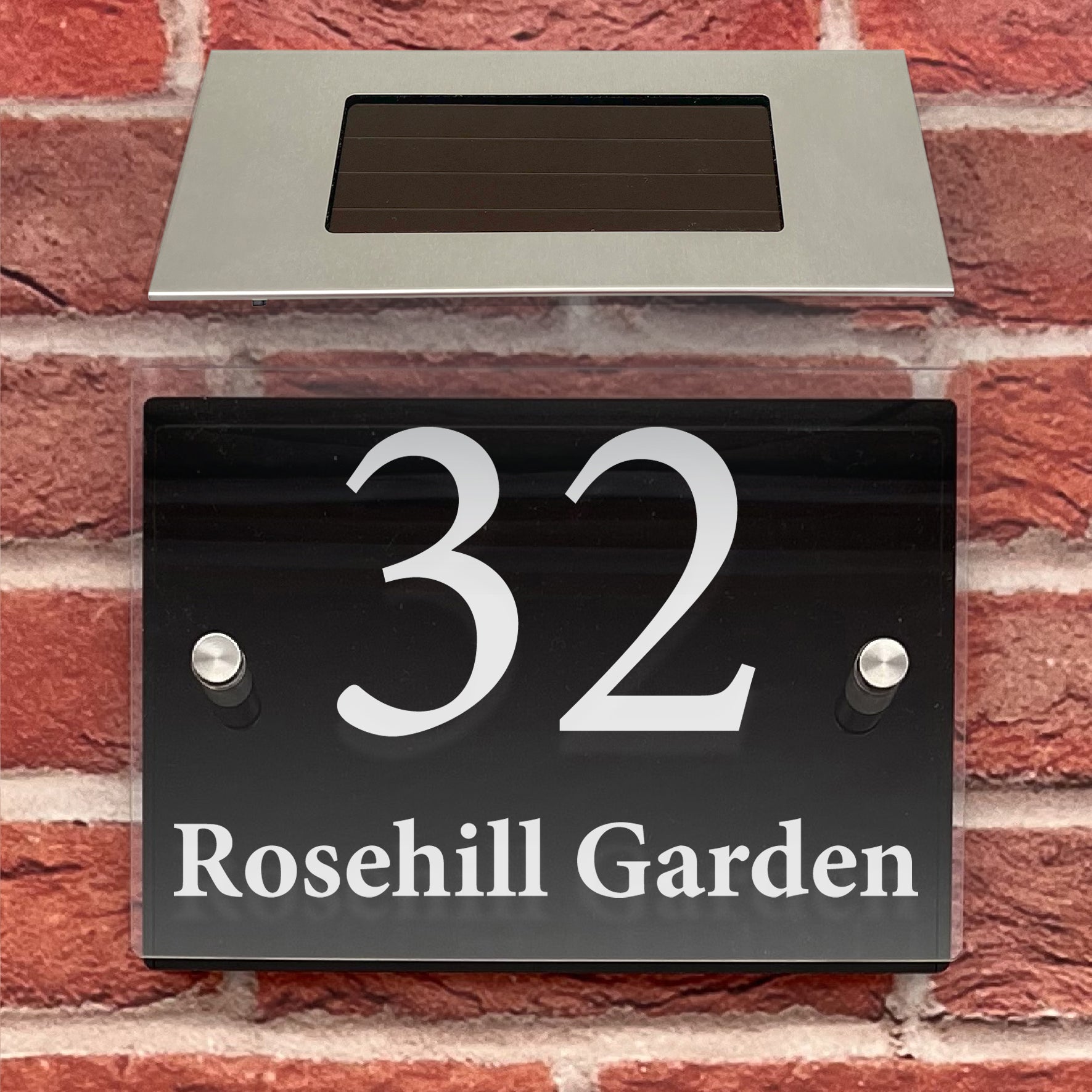 Lumina Solar House Number Signs With Solar Light Rectangle Door Name P ...