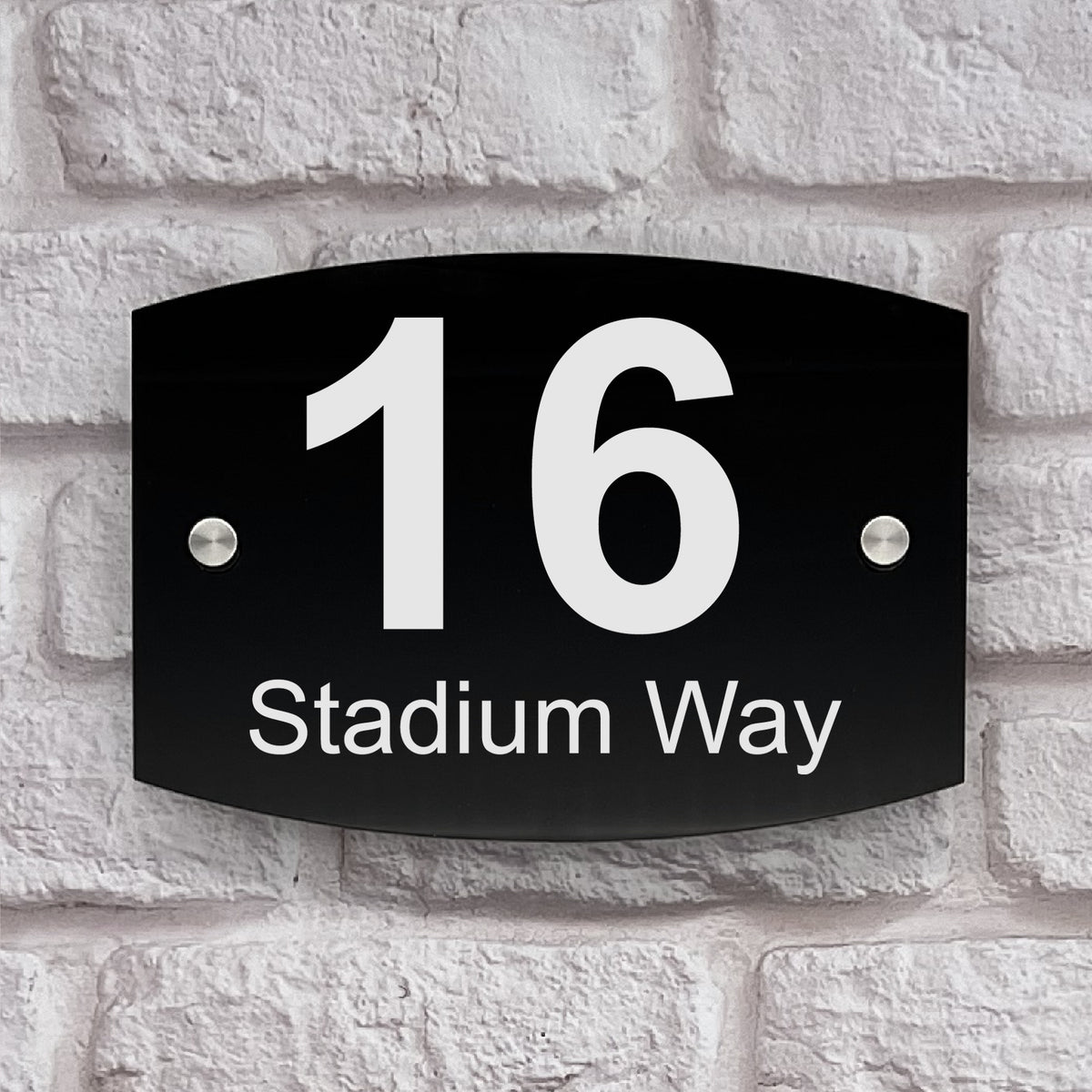 Imperium House Number Sign Curve Bold Style Door Name Plaque — Perfect ...