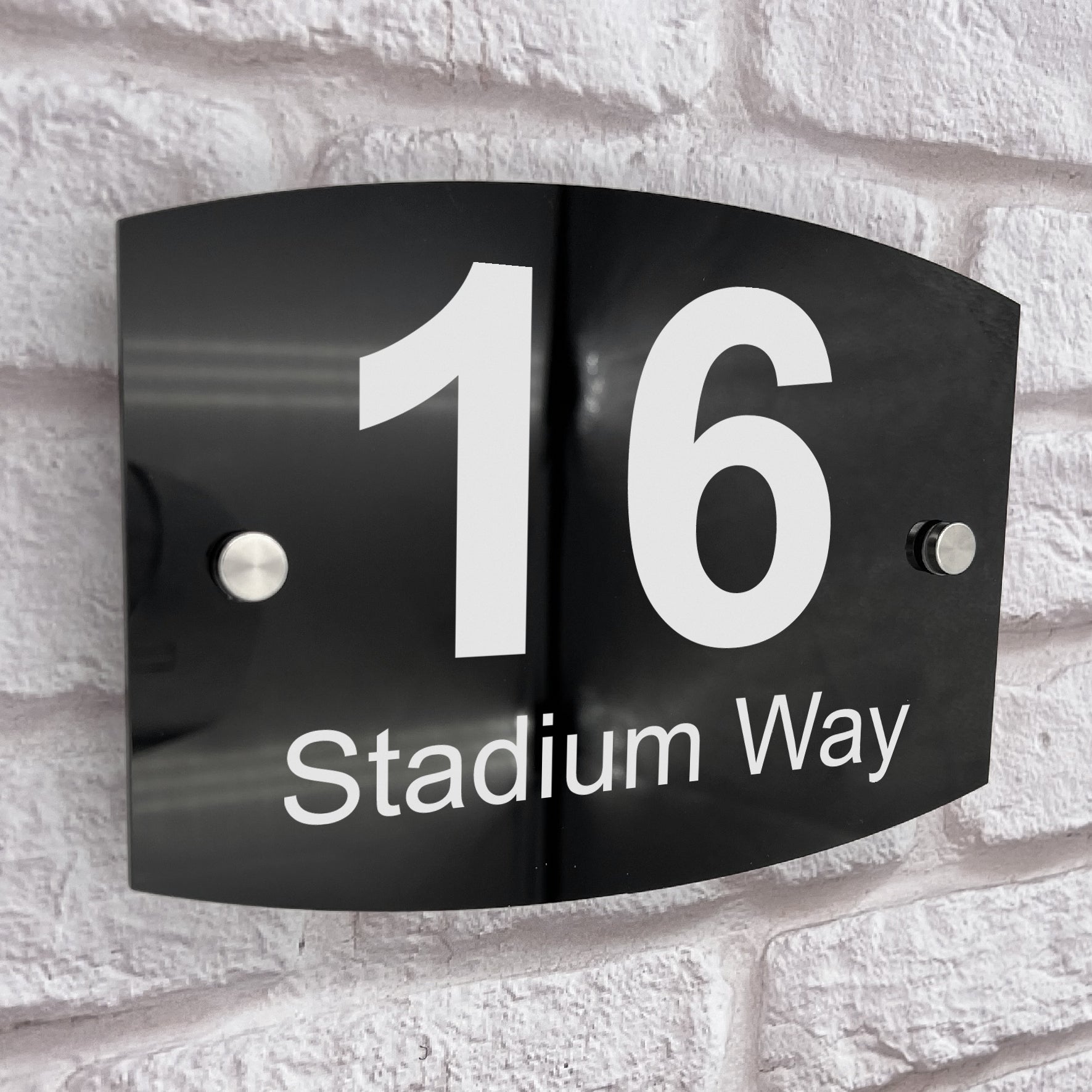 Imperium House Number Sign Curve Bold Style Door Name Plaque — Perfect ...