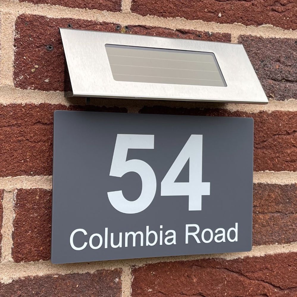 Illuminated Solar House Signs — Perfect House Signs