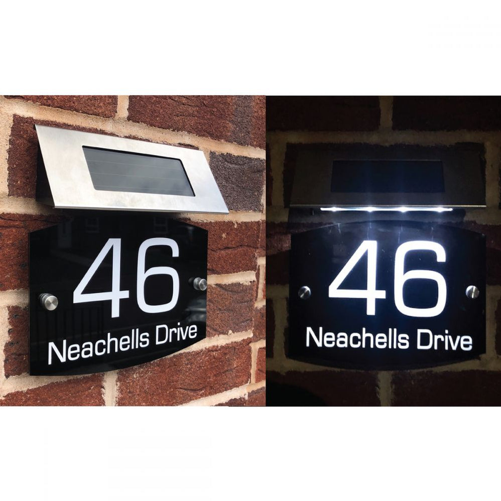 Illuminated Solar House Signs — Perfect House Signs