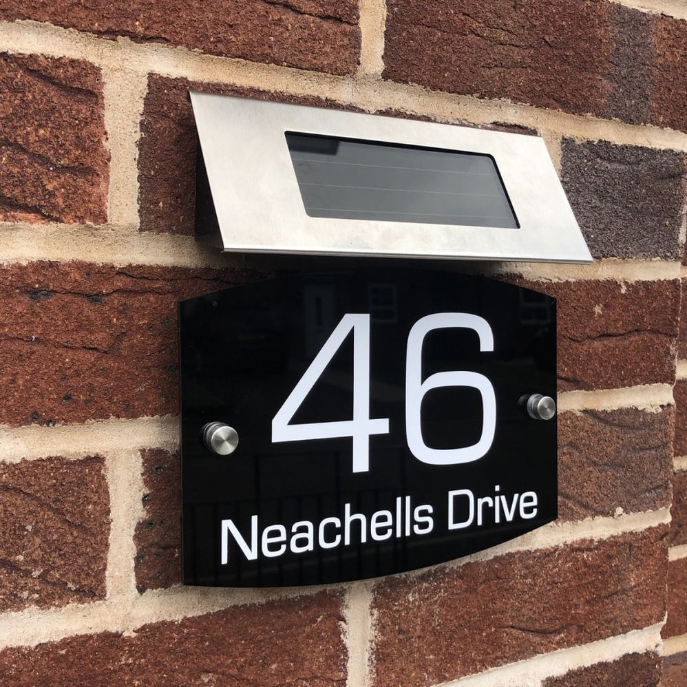 Illuminated Solar House Signs — Perfect House Signs